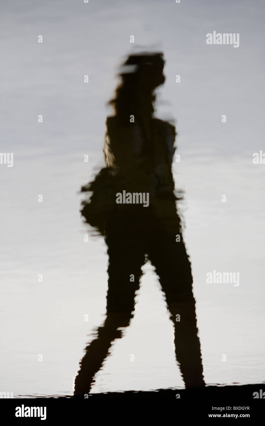 Woman silhouette water reflection hi-res stock photography and images ...
