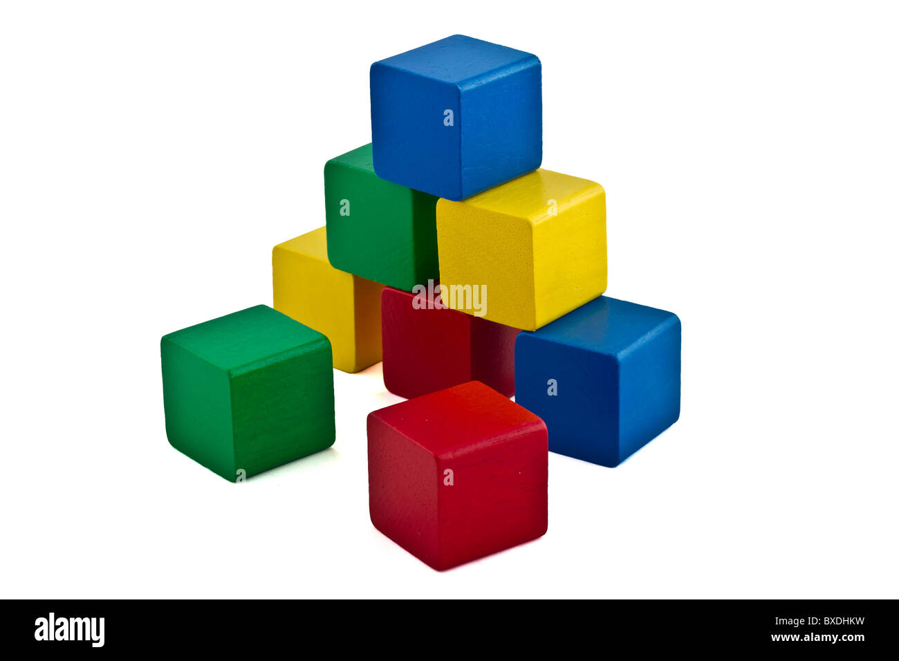 colorful wood building blocks stacked as pyramid. Isolated on white ... colorful wood building blocks stacked as pyramid. Isolated on white ...
