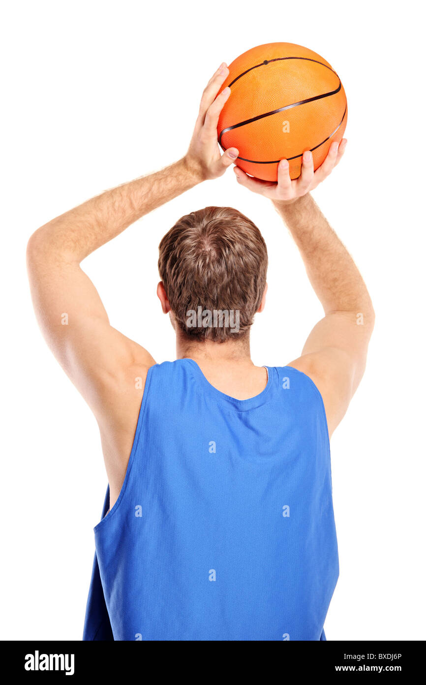 Basketball player shooting a basket hi-res stock photography and images ...