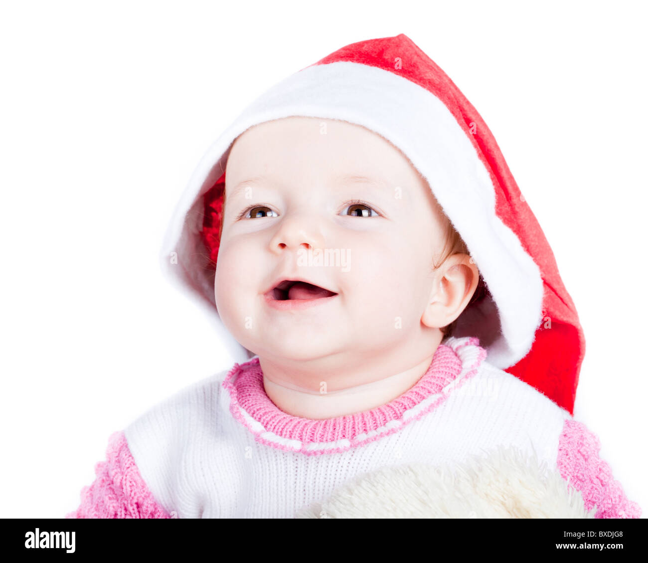 Baby in studio against a white background Stock Photo - Alamy