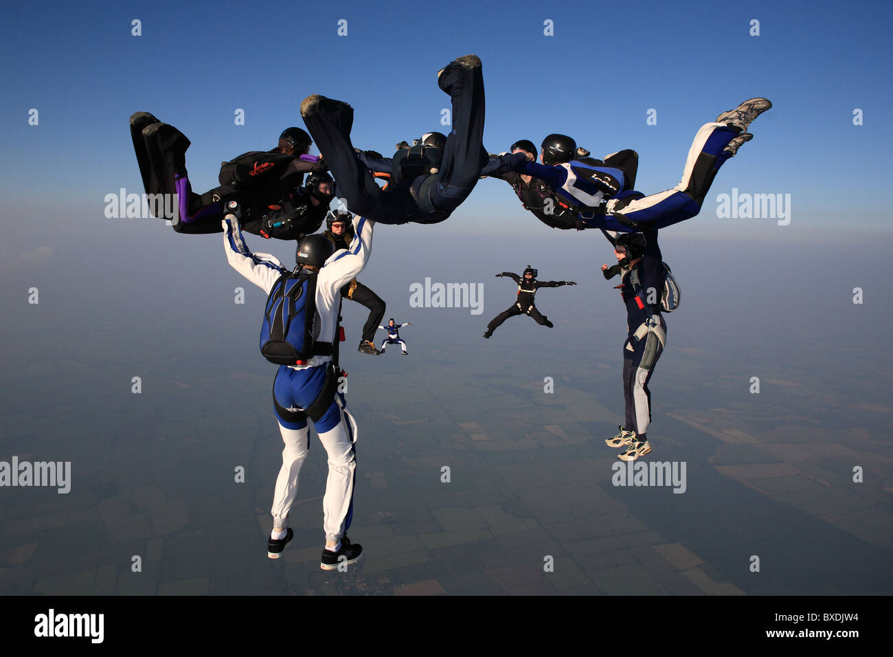 Formation Skydiving at Langar Airfield, England Stock Photo - Alamy