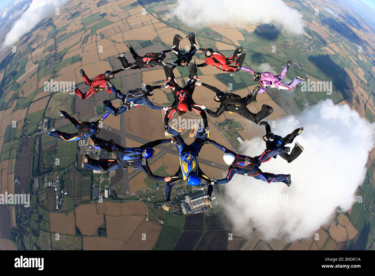 Formation Skydiving at Langar Airfield, England Stock Photo - Alamy