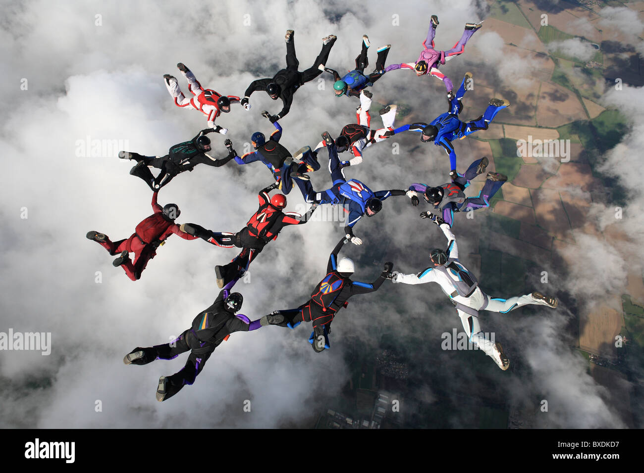 Formation Skydiving at Langar Airfield, England Stock Photo - Alamy