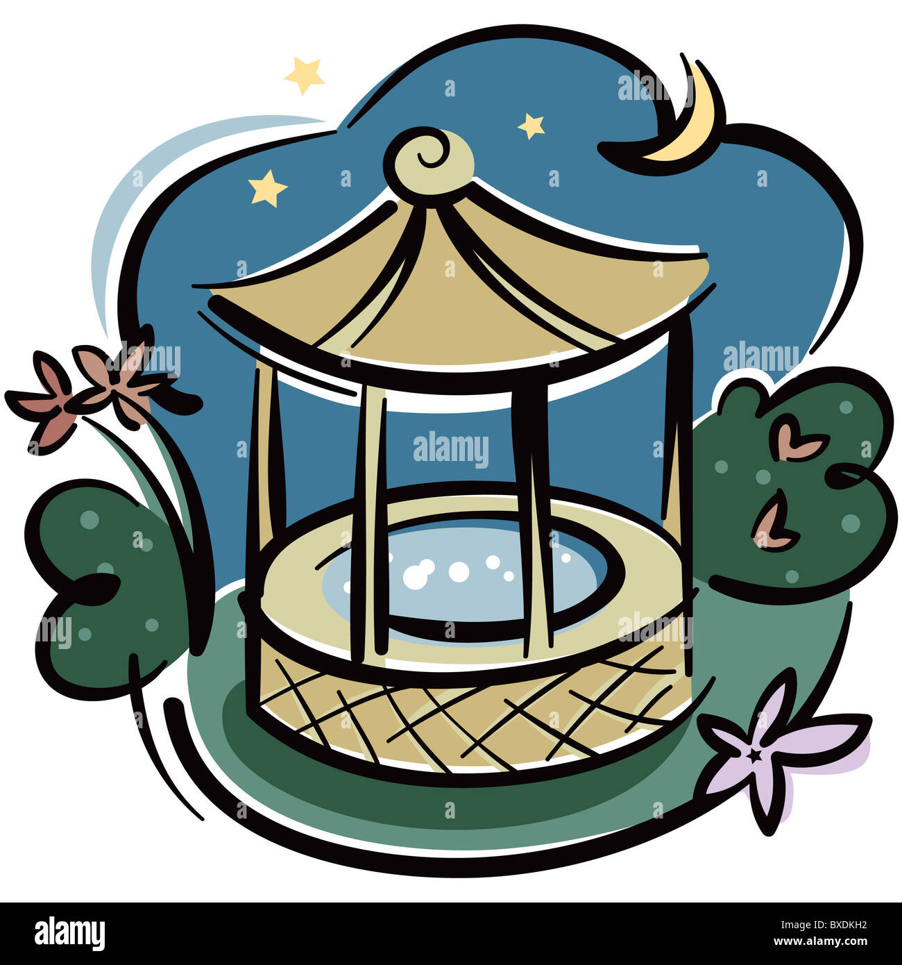 gazebo at night Stock Photo - Alamy