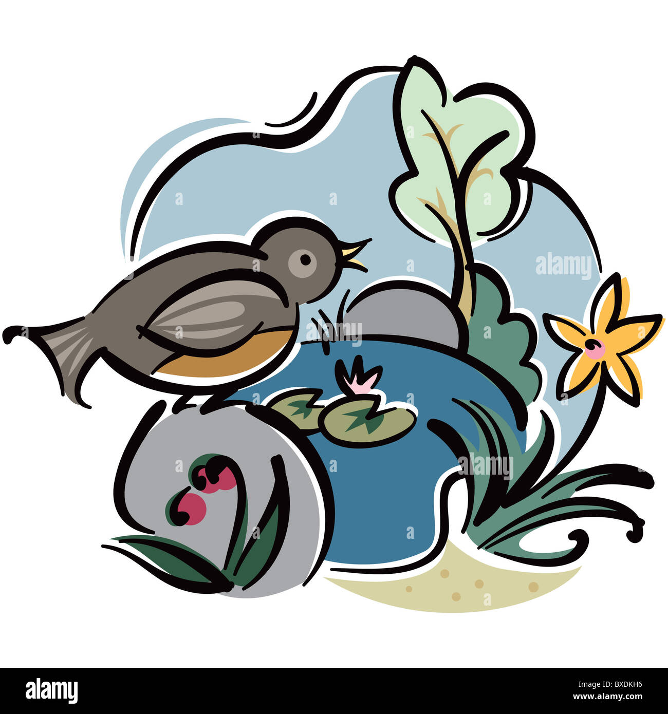 Bird in the art Cut Out Stock Images & Pictures - Alamy