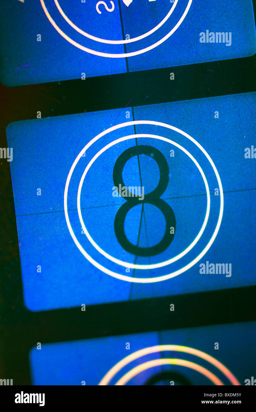 Movie film strip, numbers hi-res stock photography and images - Alamy