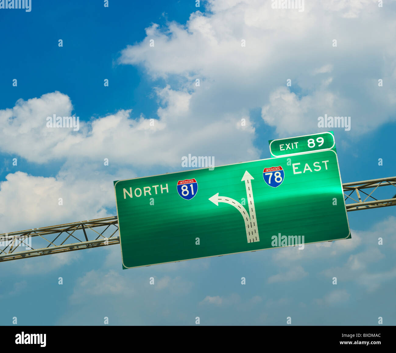 Interstate road sign Stock Photo - Alamy