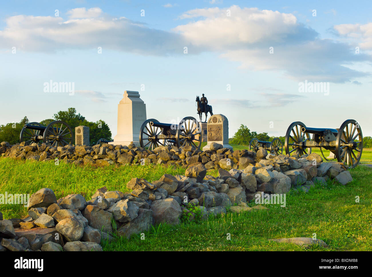 Cannons on cemetery ridge Stock Photo - Alamy