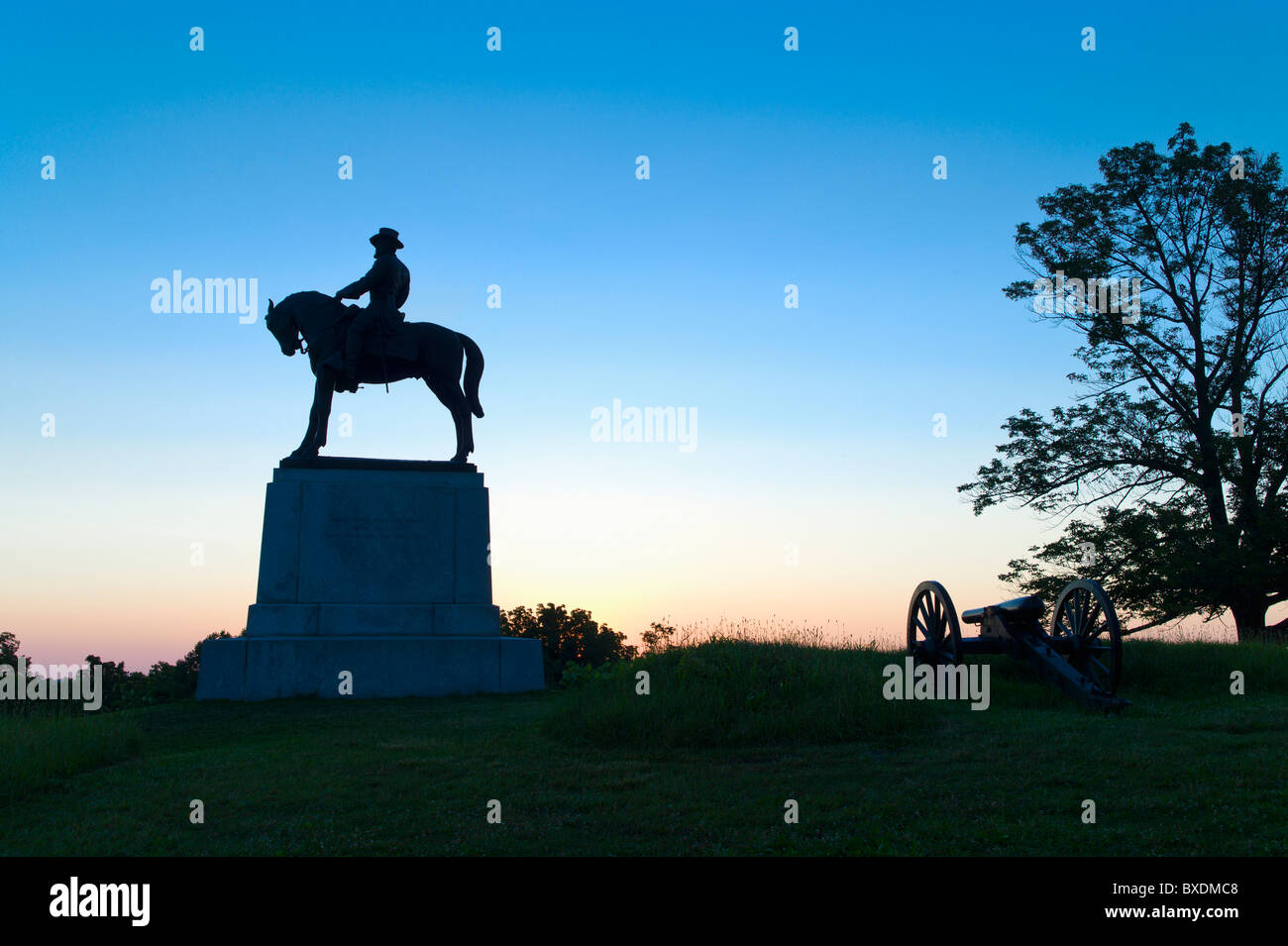 Statue of major general Oliver Howard on east cemetery hill Stock Photo - Alamy