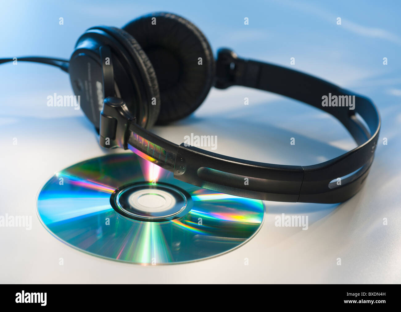 Headphones and CD Stock Photo - Alamy