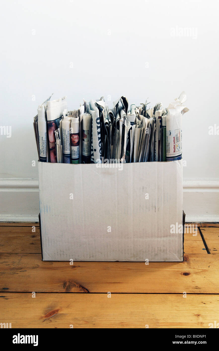 Newspapers ready for recycling Stock Photo - Alamy