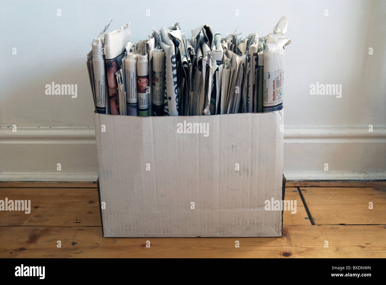 Newspapers ready for recycling Stock Photo - Alamy