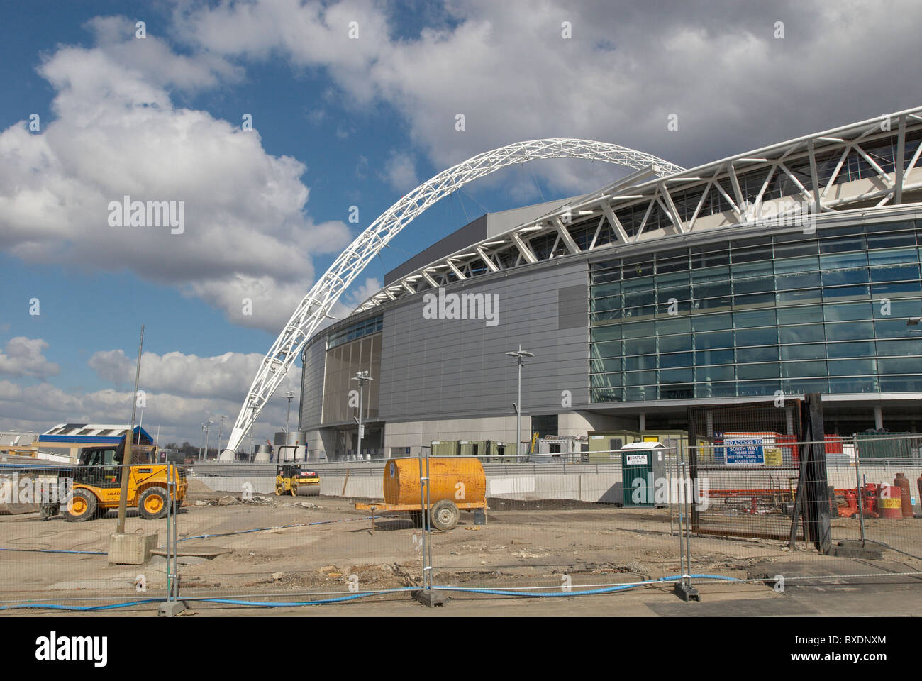 Construction site at Wembley Stadium Wembley London UK. The Wembley ...