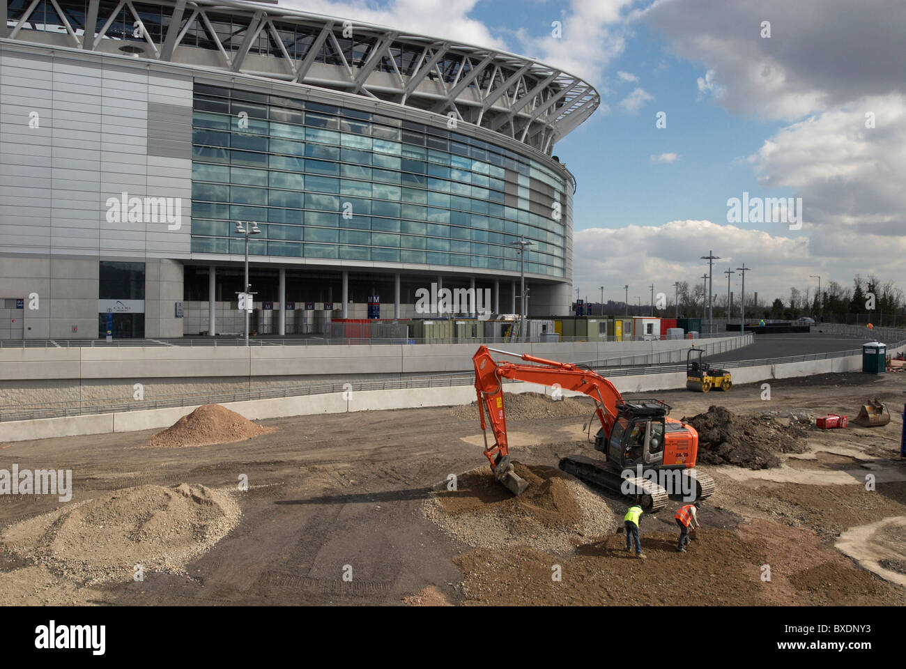 Construction site at Wembley Stadium Wembley London UK. The Wembley ...