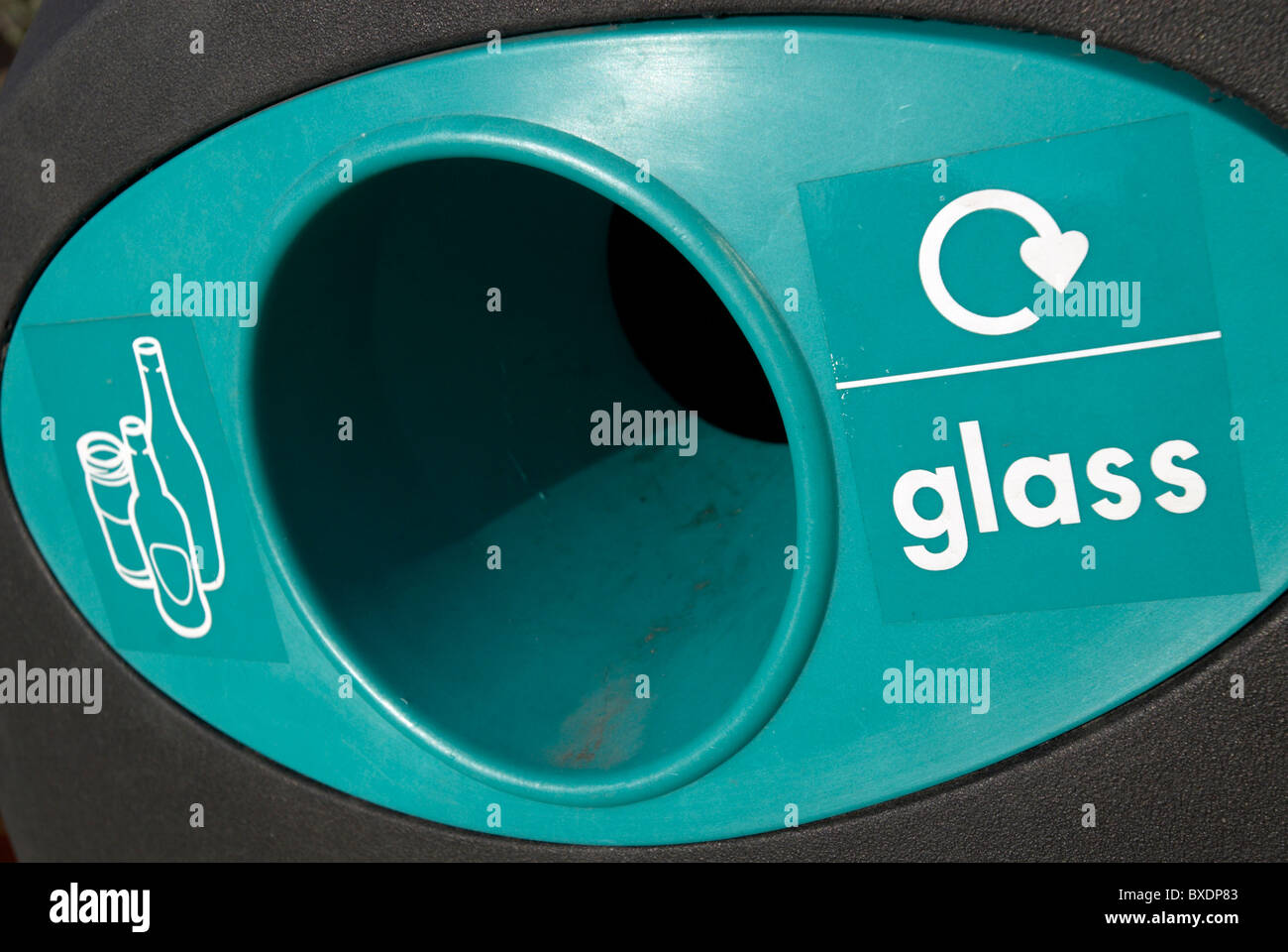 Glass recycling bin Stock Photo - Alamy