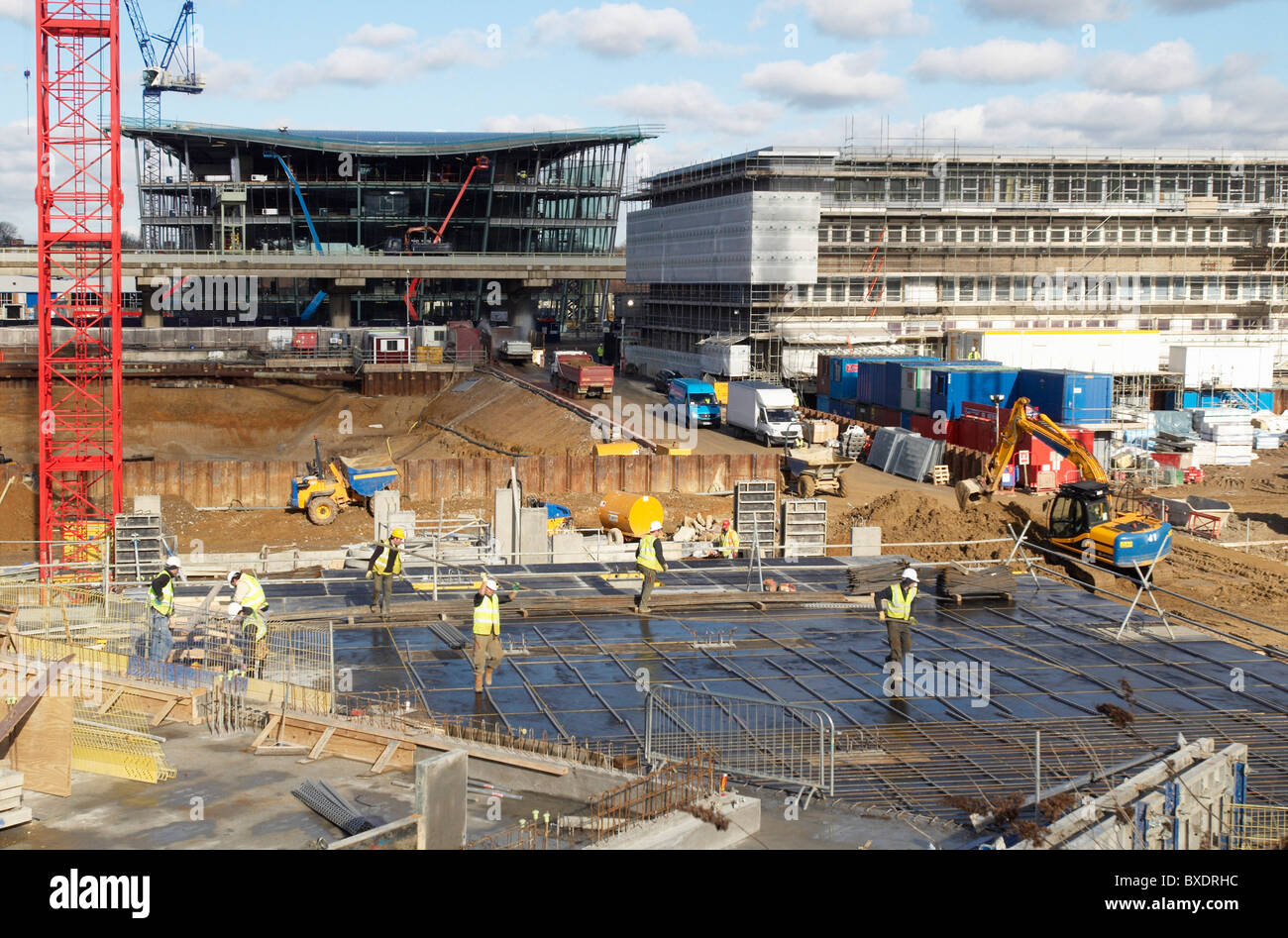 Foundations going into place on the construction of the 'Great West ...