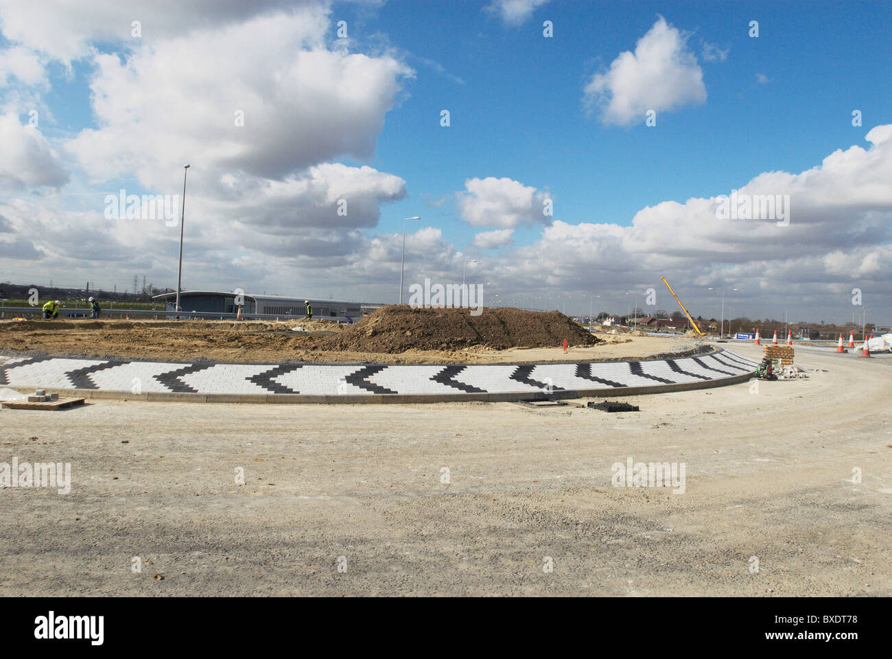 Junction upgrade of A2 near Bean Kent UK Stock Photo - Alamy