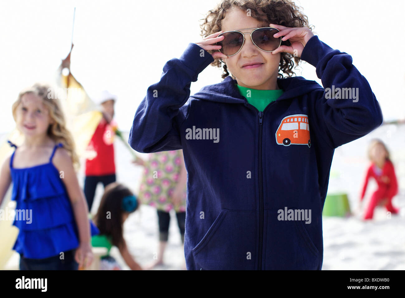 Children beach retro hi-res stock photography and images - Alamy