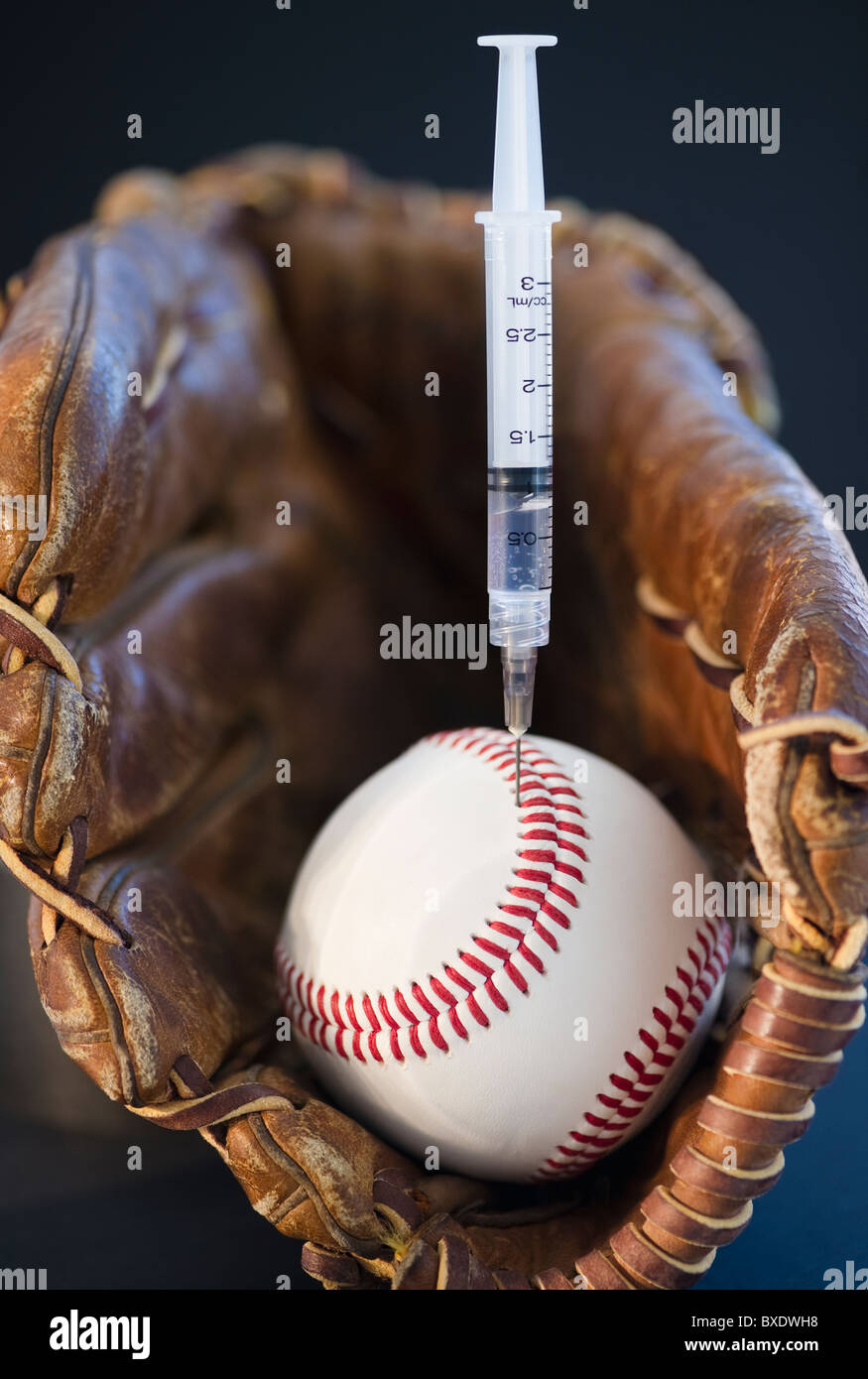 Syringe in baseball Stock Photo - Alamy