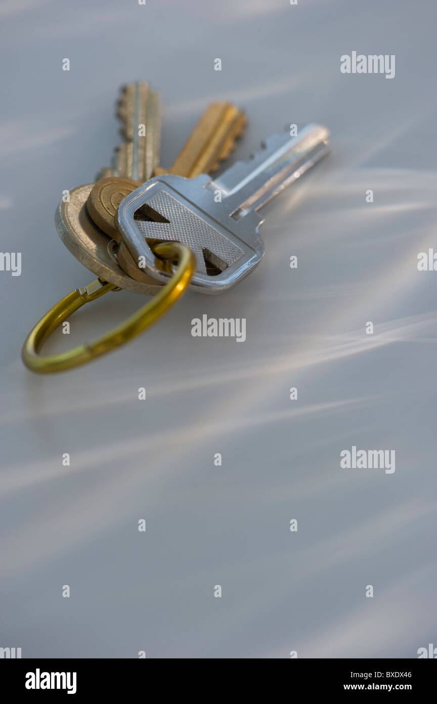 Keys on ring Stock Photo - Alamy
