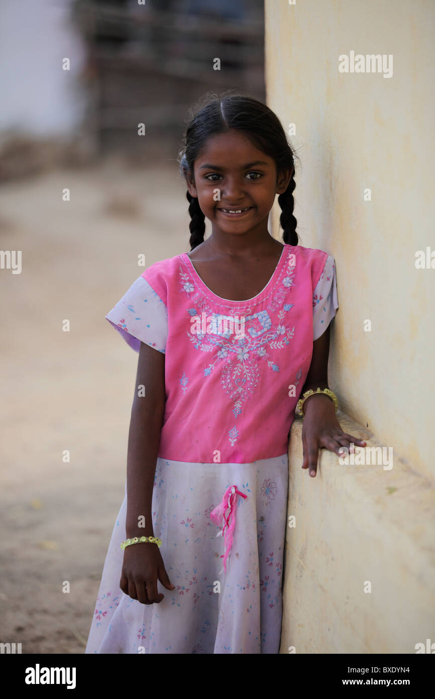 Beautiful girl Andhra Pradesh South India Stock Photo - Alamy