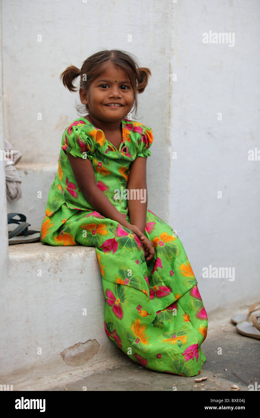 Beautiful girl Andhra Pradesh South India Stock Photo - Alamy