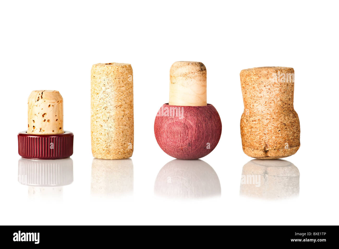 Set of wine corks isolated on white background Stock Photo - Alamy