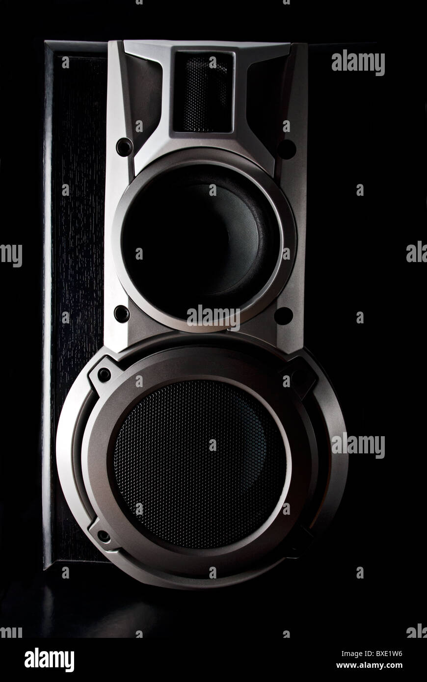 Acoustic sound system. Low key image Stock Photo - Alamy