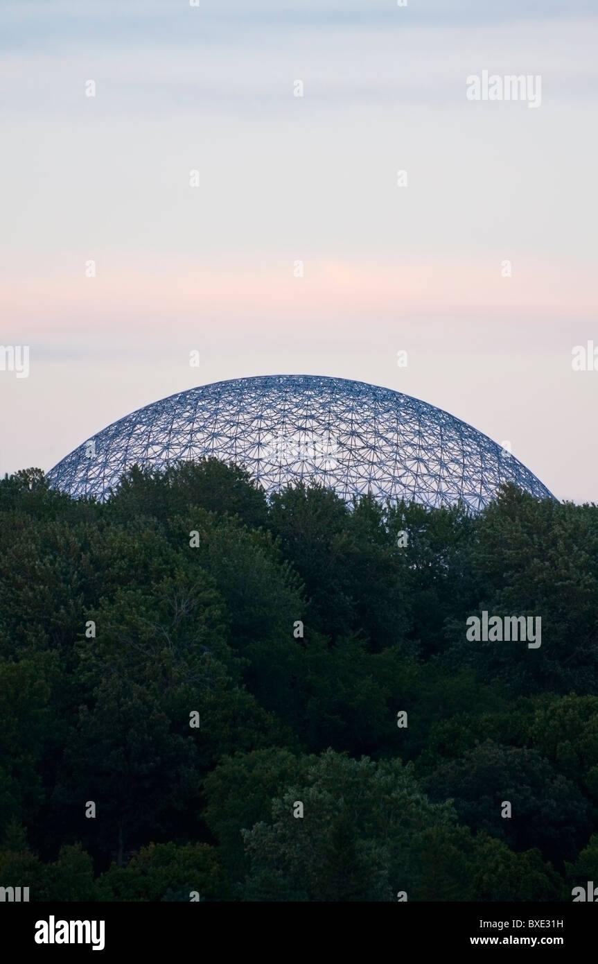 Trees in front of Biosphere Stock Photo - Alamy