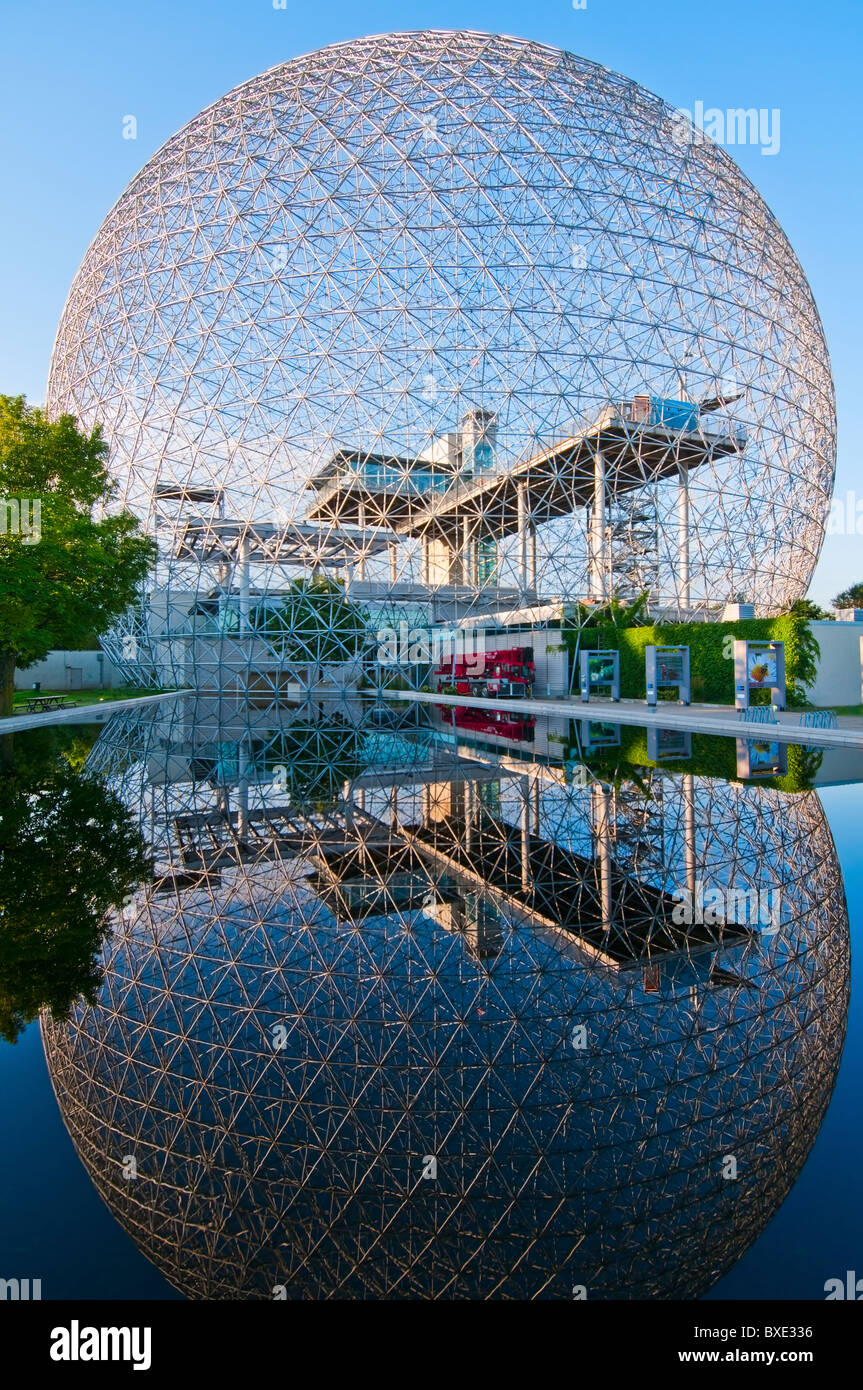 Biosphere reflected in water Stock Photo - Alamy