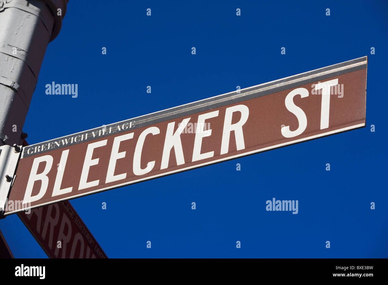 Bleeker Street sign Stock Photo - Alamy