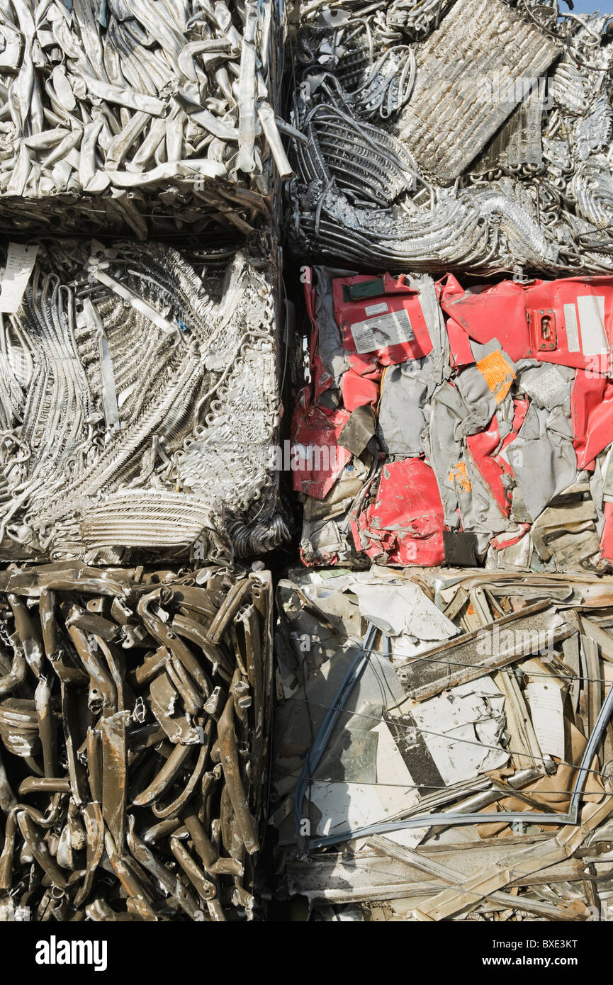 Stacks of recycled metal Stock Photo - Alamy