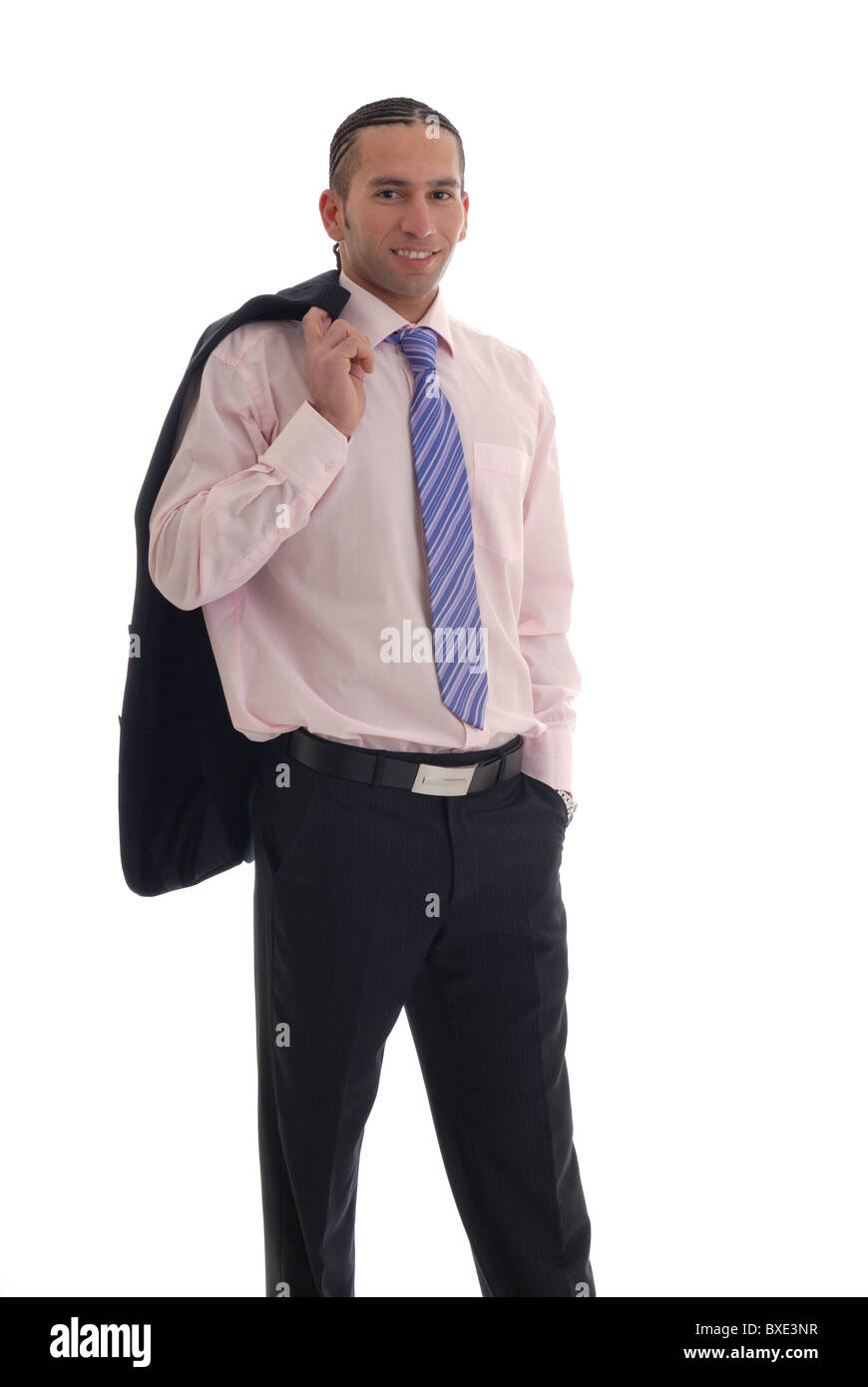 Young business type male isolated against white Stock Photo - Alamy
