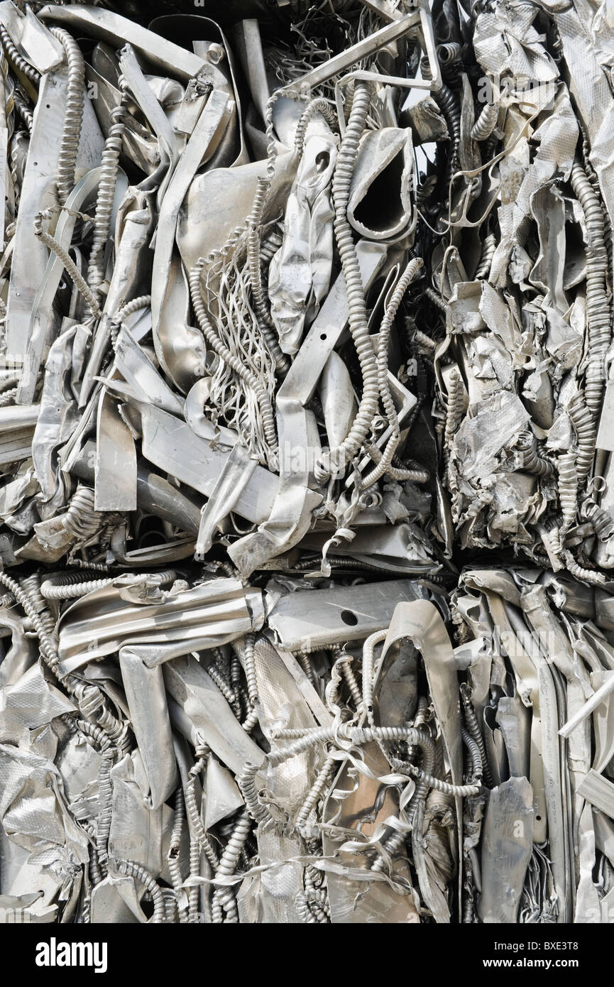 Stacks of recycled metal Stock Photo - Alamy