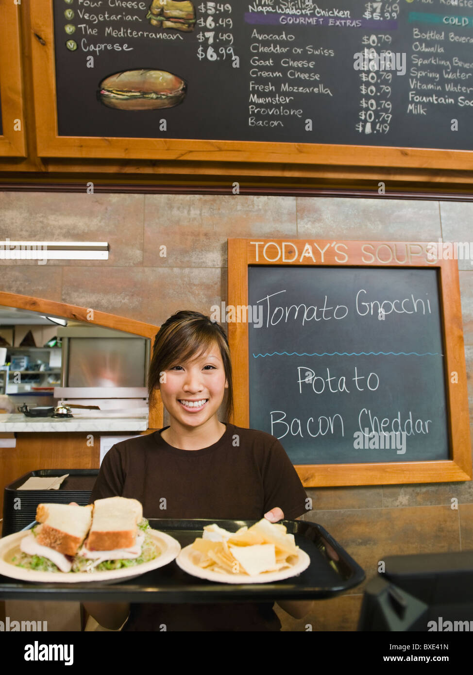 Server servers waitress waitresses hi-res stock photography and images ...