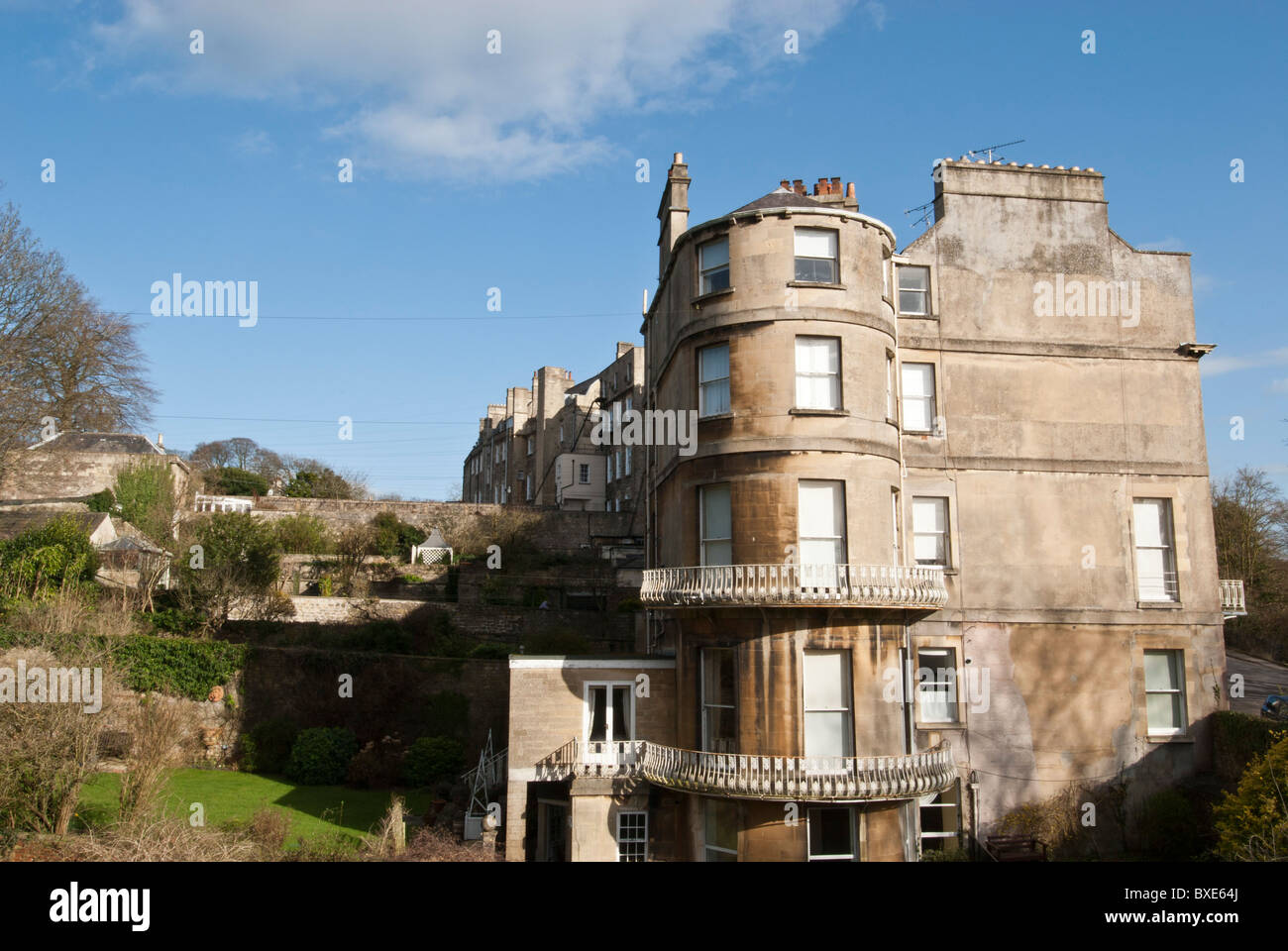 Gable end balcony bow windows gardens hi-res stock photography and ...