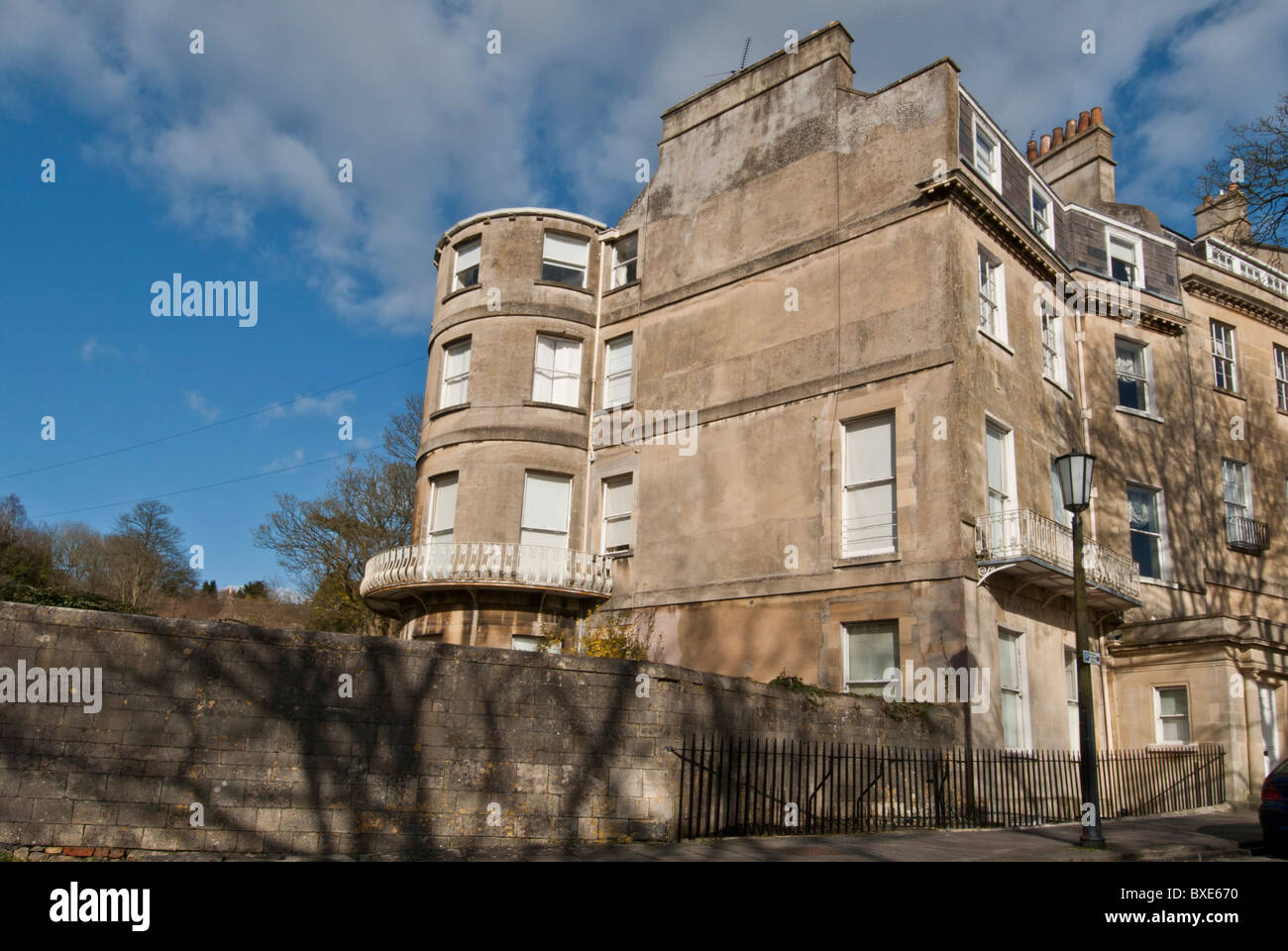 Gable end balcony bow windows Lansdown Place West, Bath Georgian ...