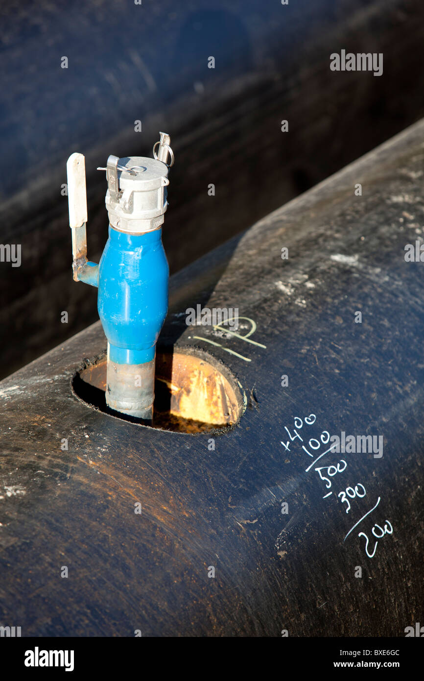 Water outlet valve on underground district heating pipeline , Finland ...