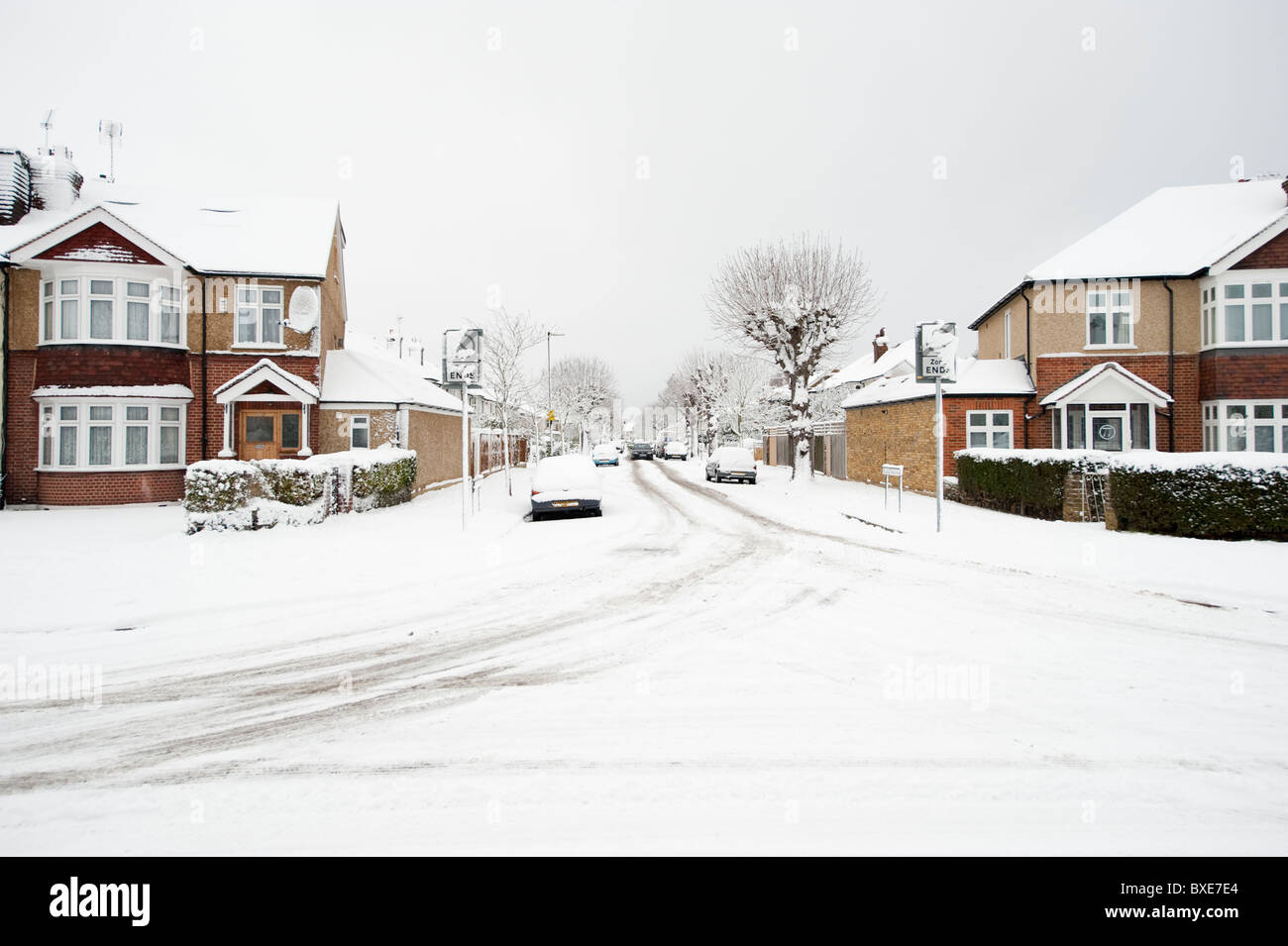 Heavy Snow Fall, London, England, UK Stock Photo - Alamy