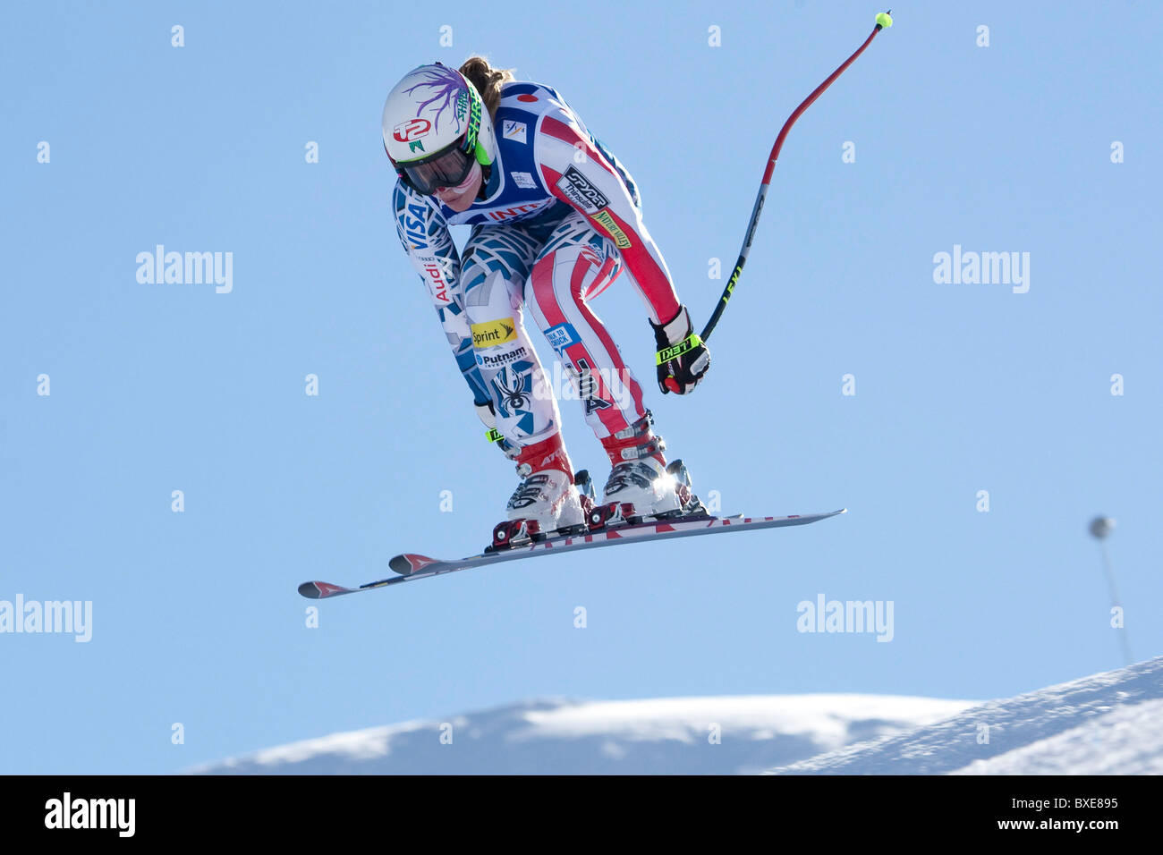 VAL D'ISERE FRANCE. 18-12-2010. The women's downhill race at the FIS ...