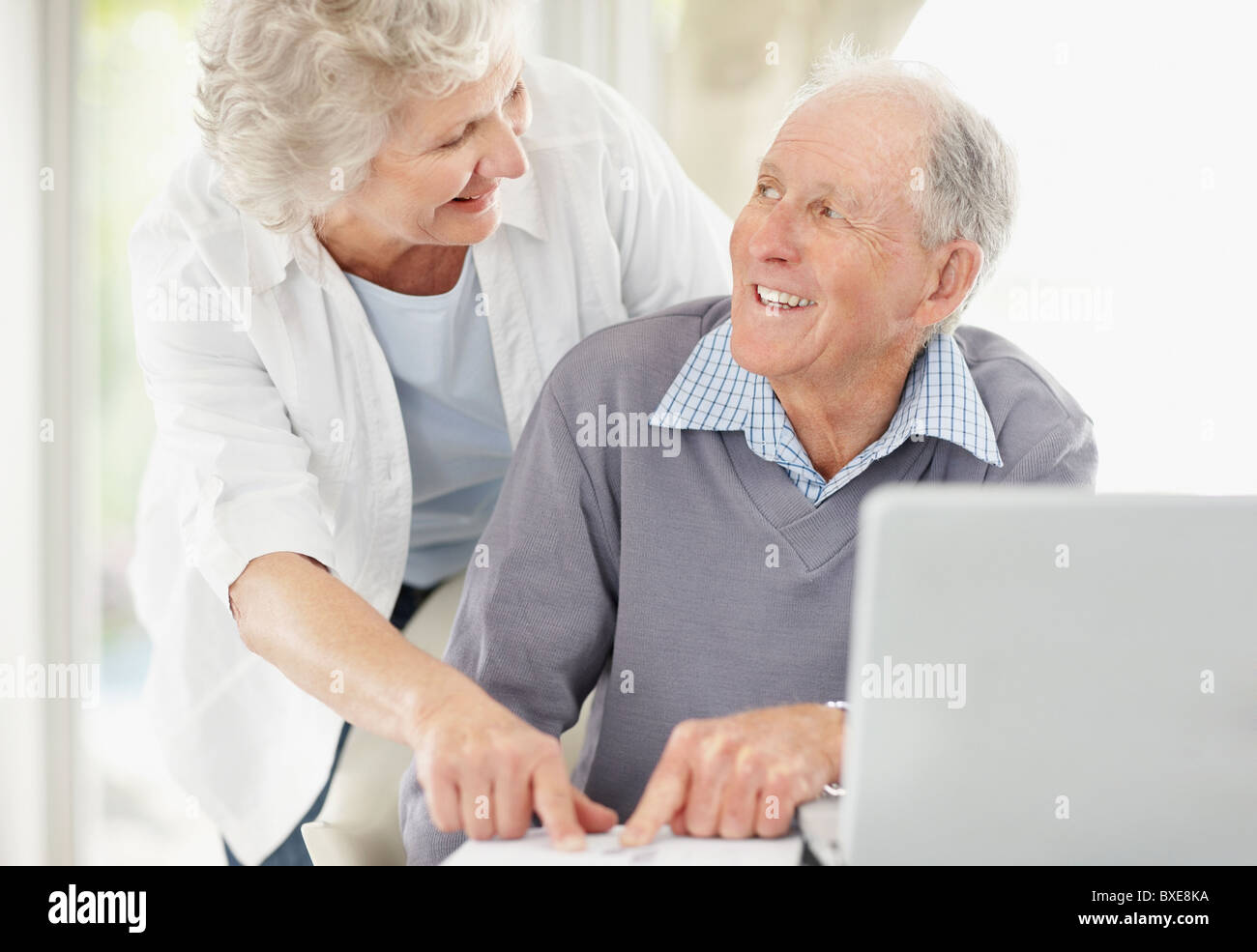 Senior couple doing paperwork together Stock Photo - Alamy Senior couple doing paperwork together Stock Photo - Alamy