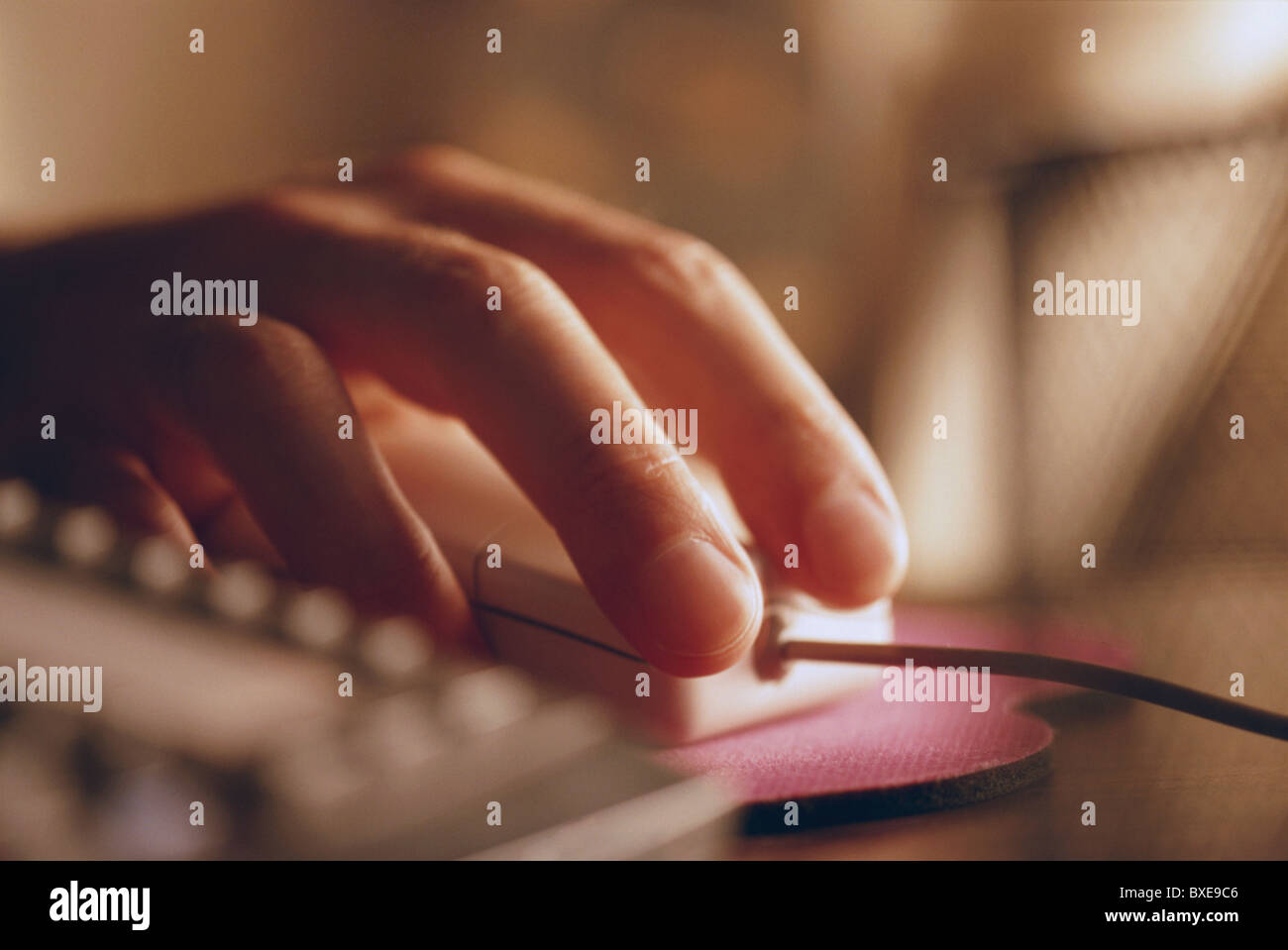 Hand on a computer mouse Stock Photo - Alamy