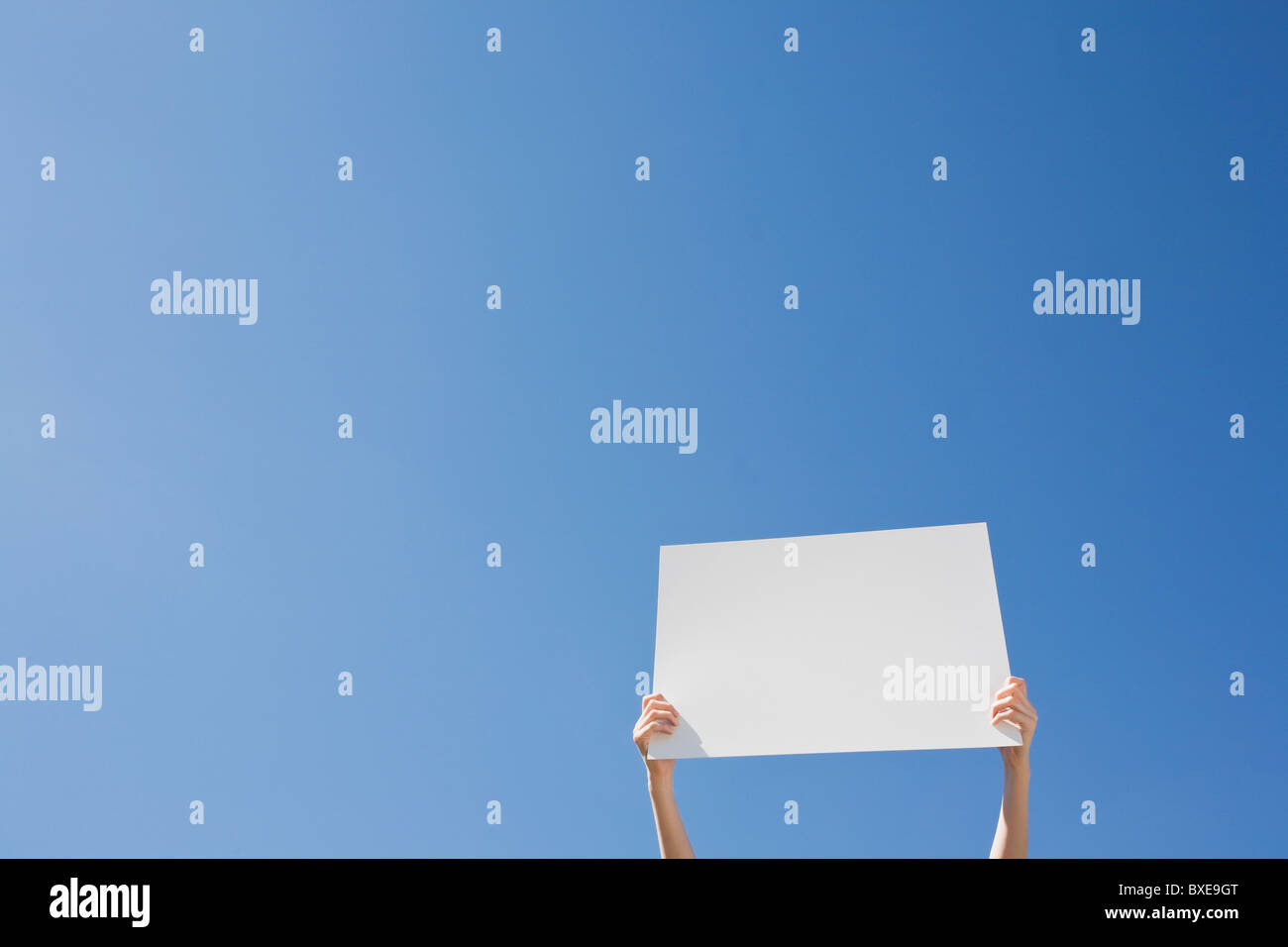 Raised placard hi-res stock photography and images - Alamy