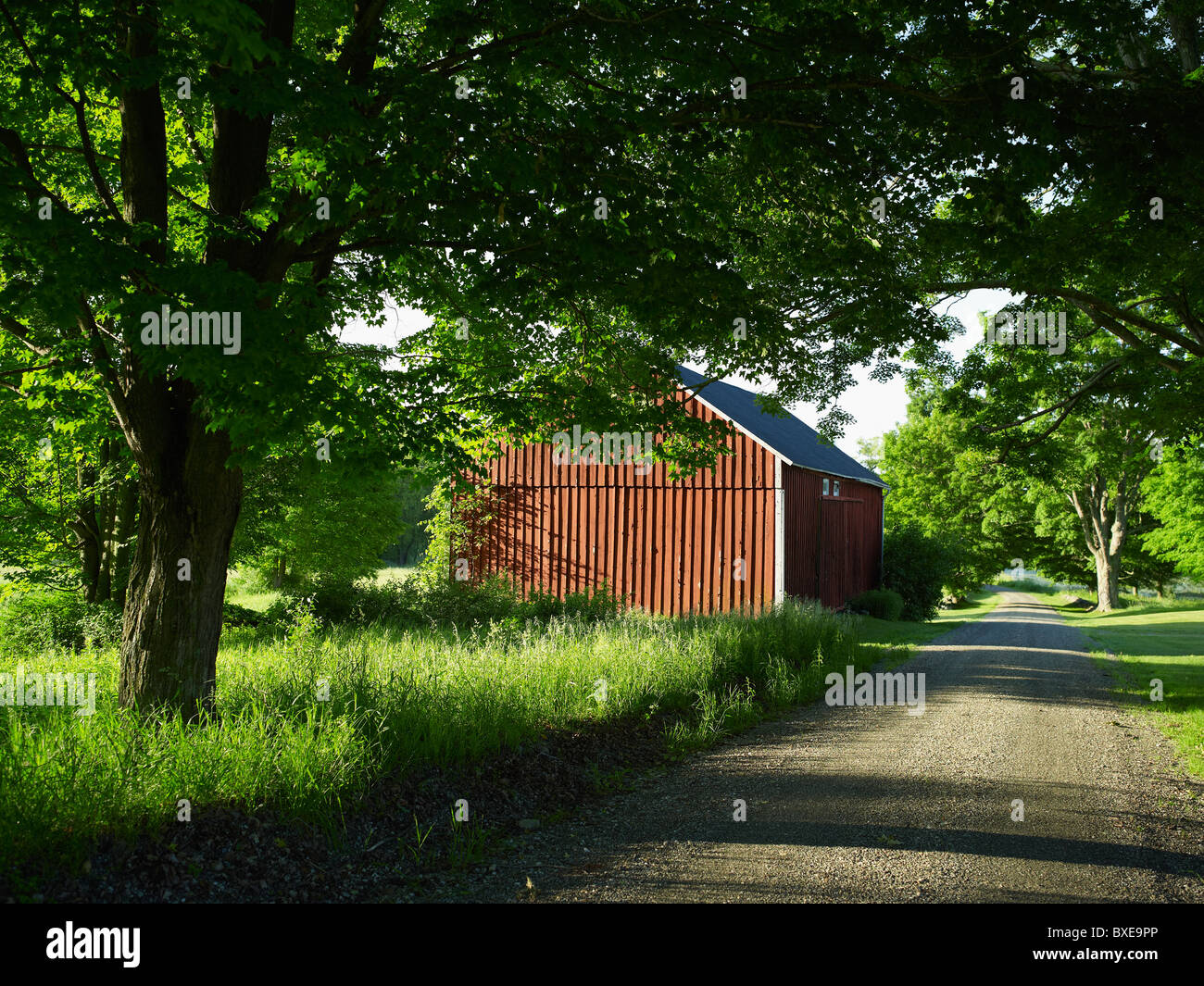 Country roads with barns hi-res stock photography and images - Alamy