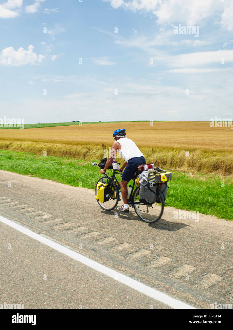 Cycling on rural roads hi-res stock photography and images - Alamy