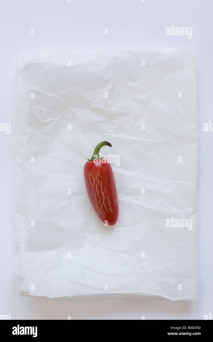 Fresno pepper on parchment paper Stock Photo - Alamy