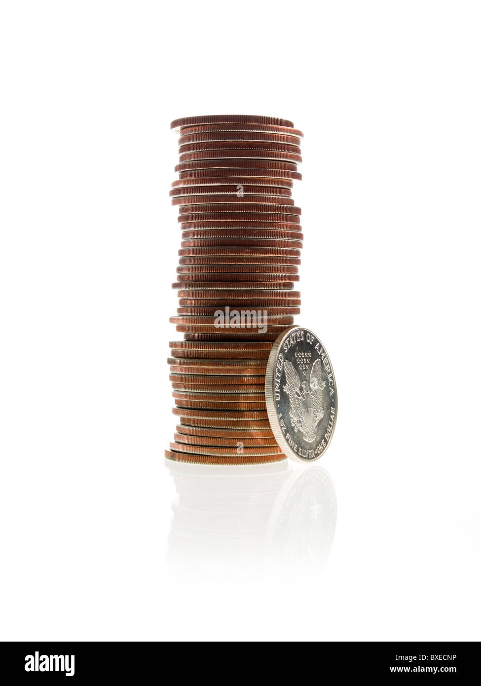 Stack of coins Stock Photo - Alamy