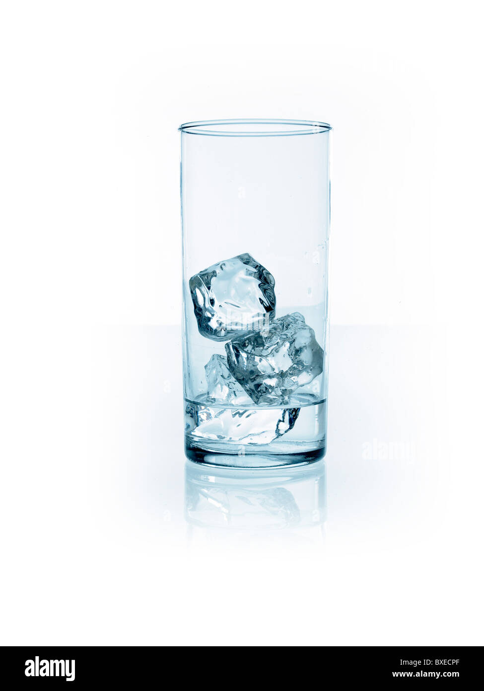 Ice cubes in glass Stock Photo - Alamy