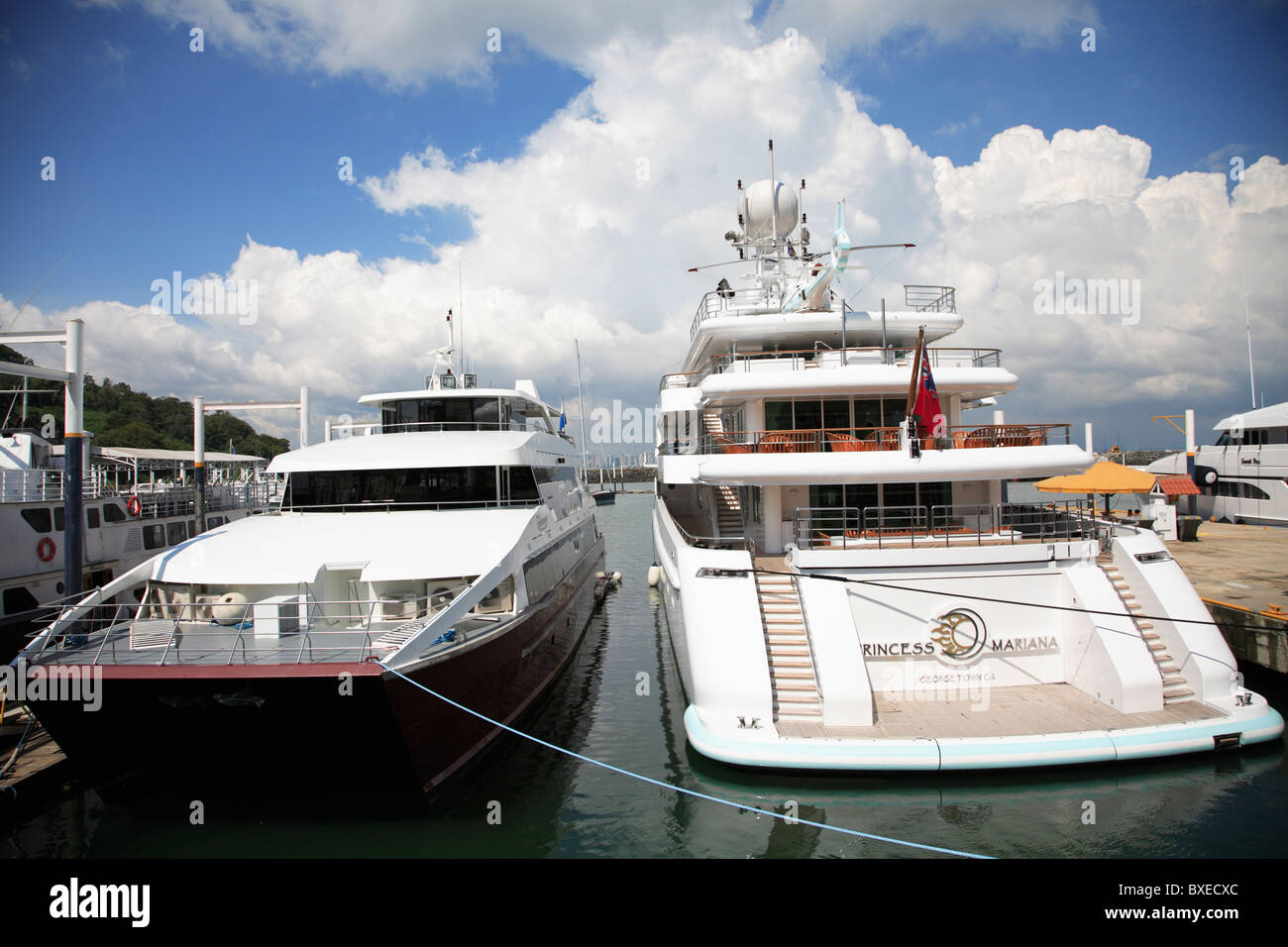 Marina, Amador Causeway, Panama City, Panama, Central America Stock ...