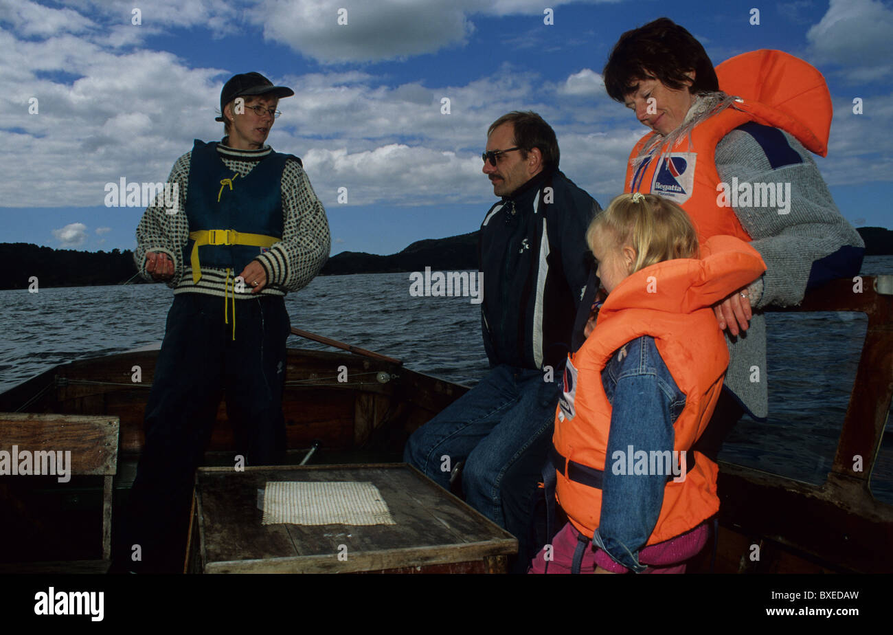 Angling from boat, fishing Stock Photo - Alamy